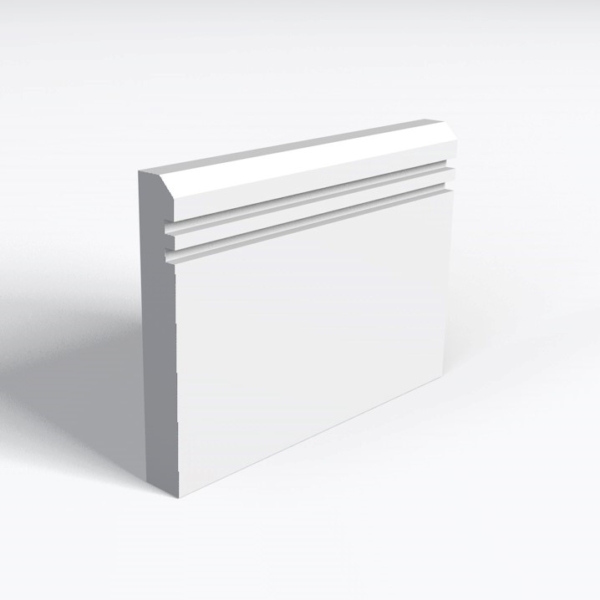 Chamfer 2 Square MDF Skirting Board | My Skirting Boards