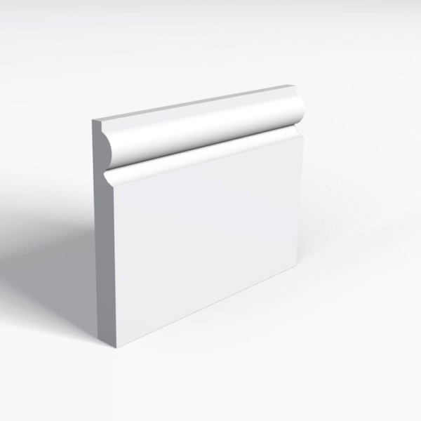18mm MR MDF Primed Torus Skirting Board supplied in 4.2 Metre Lengths ...